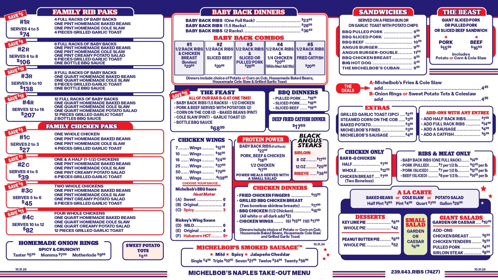 Catering from Michelbob’s Championship Ribs & Steaks Naples, FL